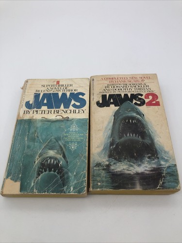 Vintage Jaws Movie Paperback Set Of 2 Jaws 1 & 2 Peter Benchley | eBay