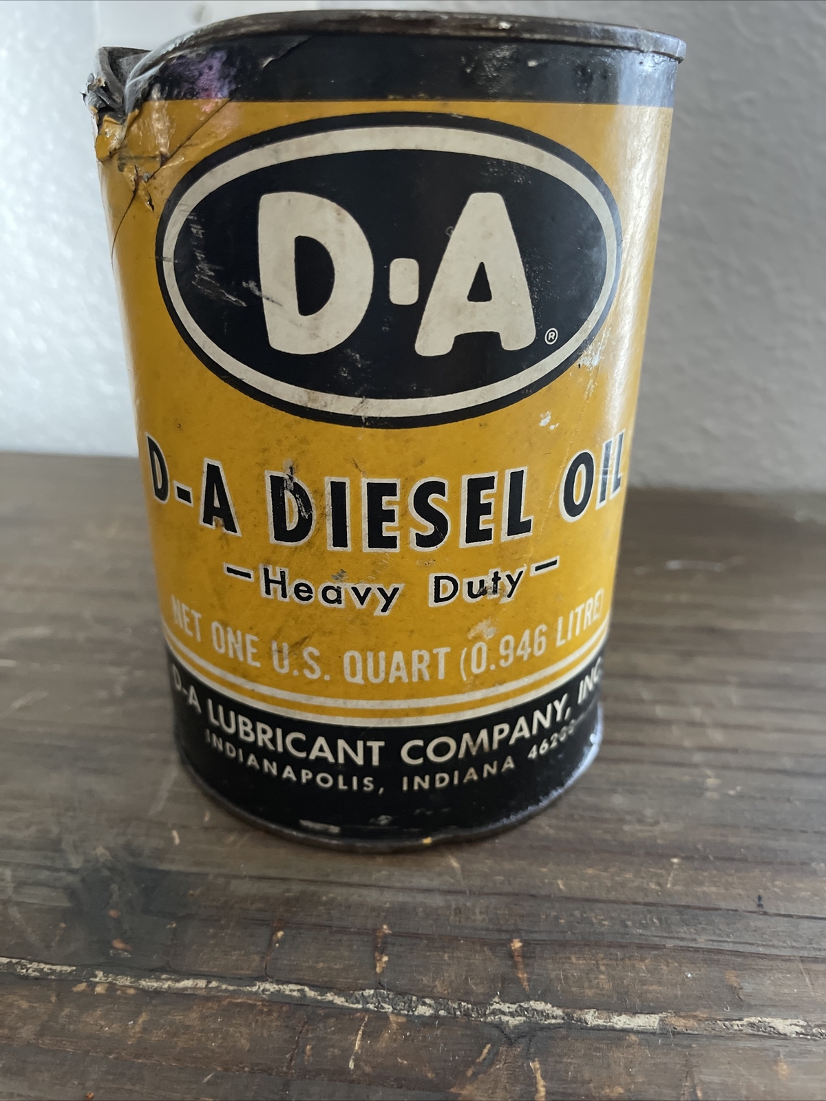 Vintage Original D-A Diesel Oil Heavy Duty Full Quart OIL CAN DA ...