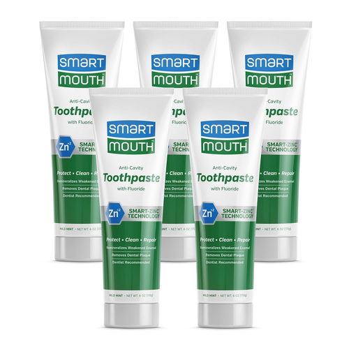 Smart Mouth Whitening Toothpaste with Fluoride Clean Mint 6 oz(Pack of ...