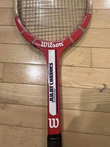 🎾Rare Vtg Wilson Jimmy Connors American Star Red Wooden Tennis Racket ...