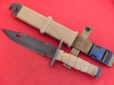 Ontario USA Army M11 USA tan fixed blade fighting mint fighting knife ...