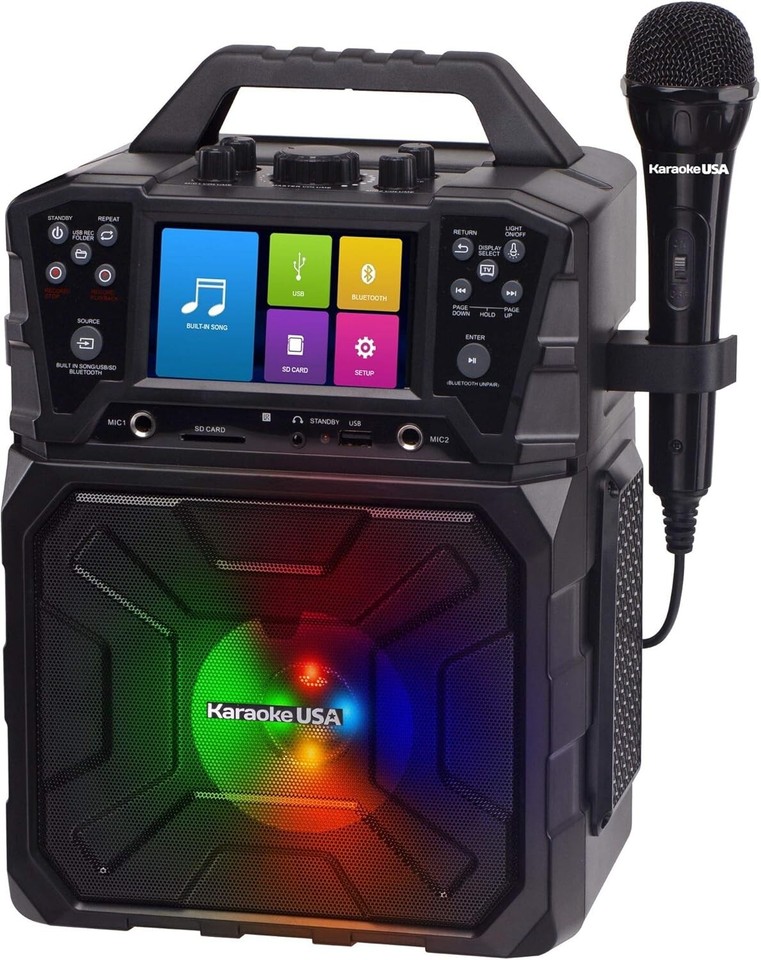Karaoke USA Portable Karaoke Machine with 4.3” Color TFT Screen ...