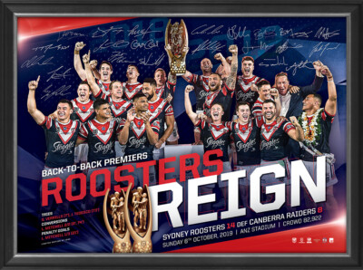 Sydney Roosters 2019 Premiers Back to Back NRL Team Signed Official ...