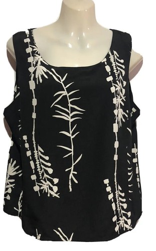 Black/ White Sleeveless Lined Top Good Condition Bust-108 Cm | eBay