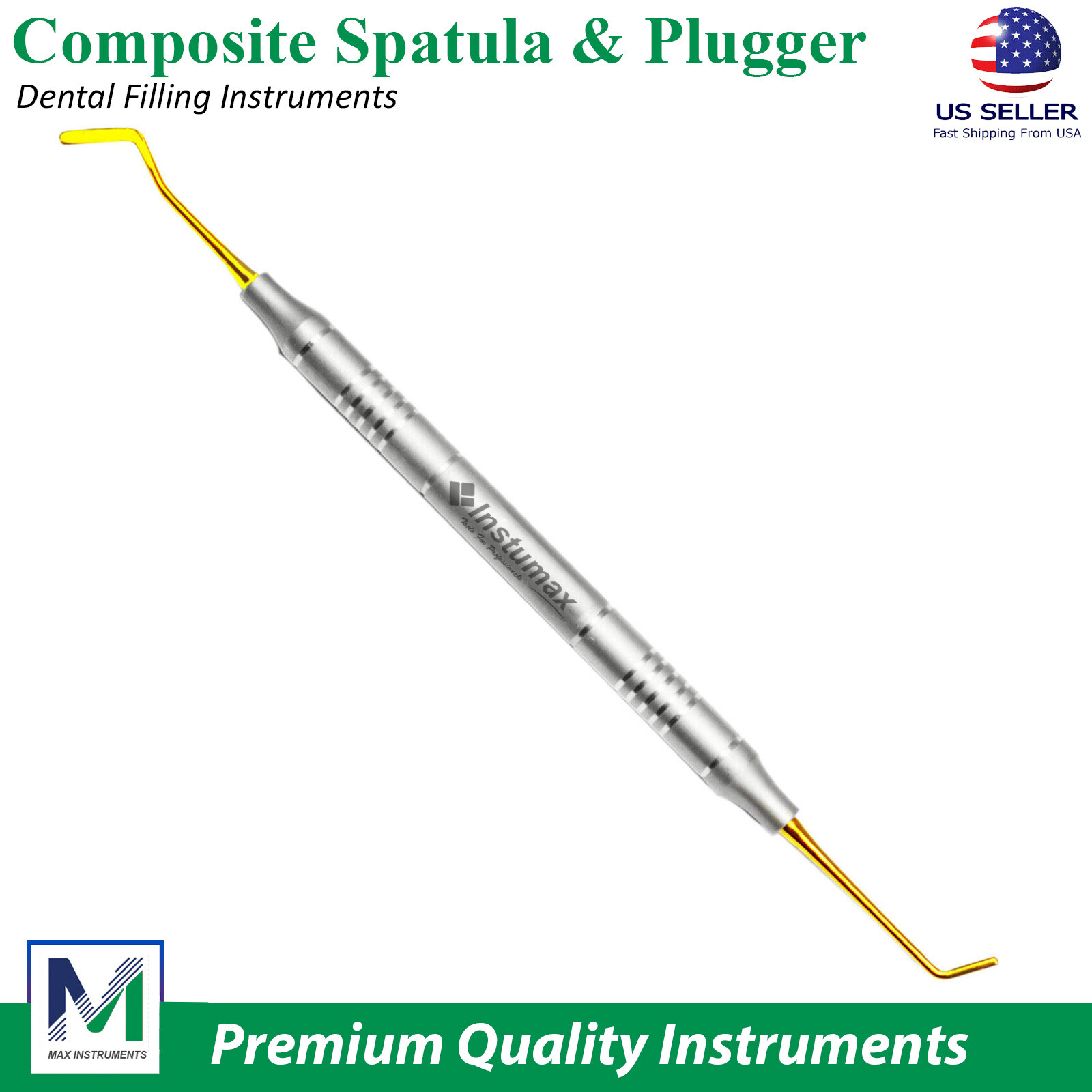 Golden Tips Plugger Condenser Tooth Filling Tool Dental Composite ...
