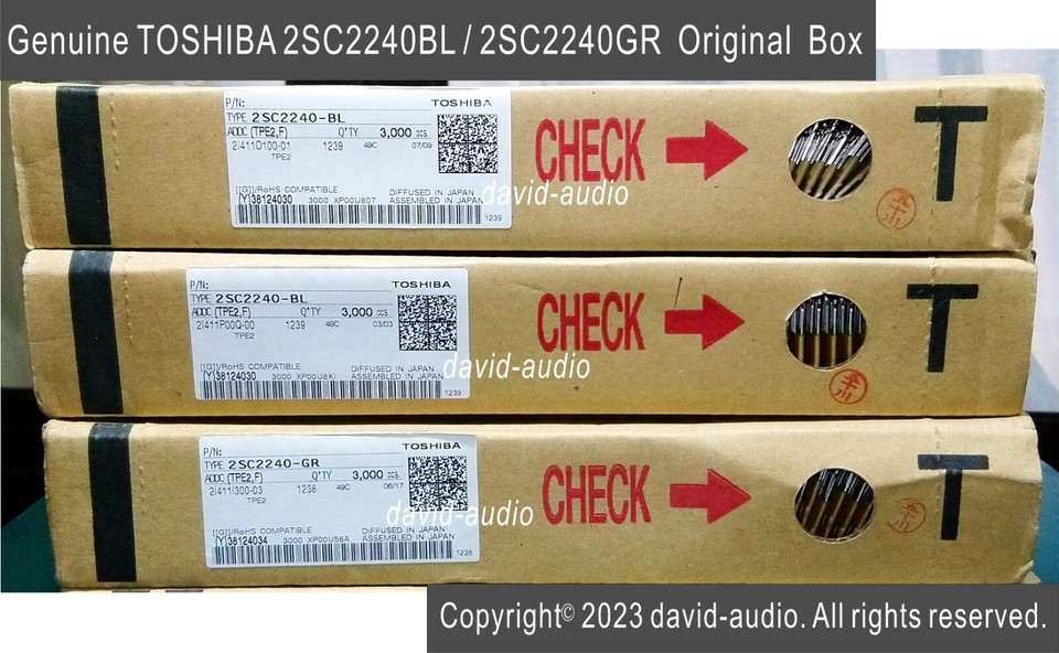 Genuine Toshiba 2SC2240-BL x 20 pcs Low Noise Transistor Open From ...