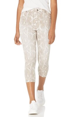 HUE Women's High Rise Denim Capri Legging - Taupe - Faded Python - NWT ...