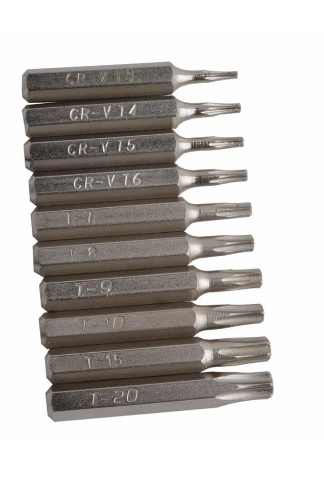 Torx Bit Driver Set CR-V Security Torx T3 T4 T5 T6 T7 T8 T9 T10 T15 T20 ...