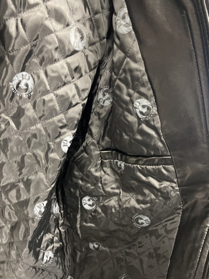 Vintage Italian Leather Jacket Italian Textile Group Size XL Brand New ...