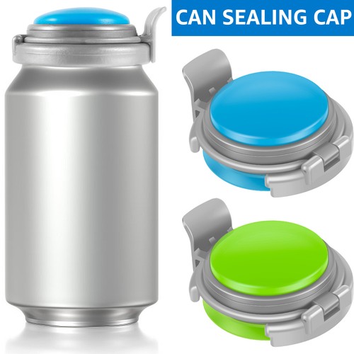 Can Sealing Lid Portable Soda Can Cover Reusable Can Toppers Leak-Proof ...
