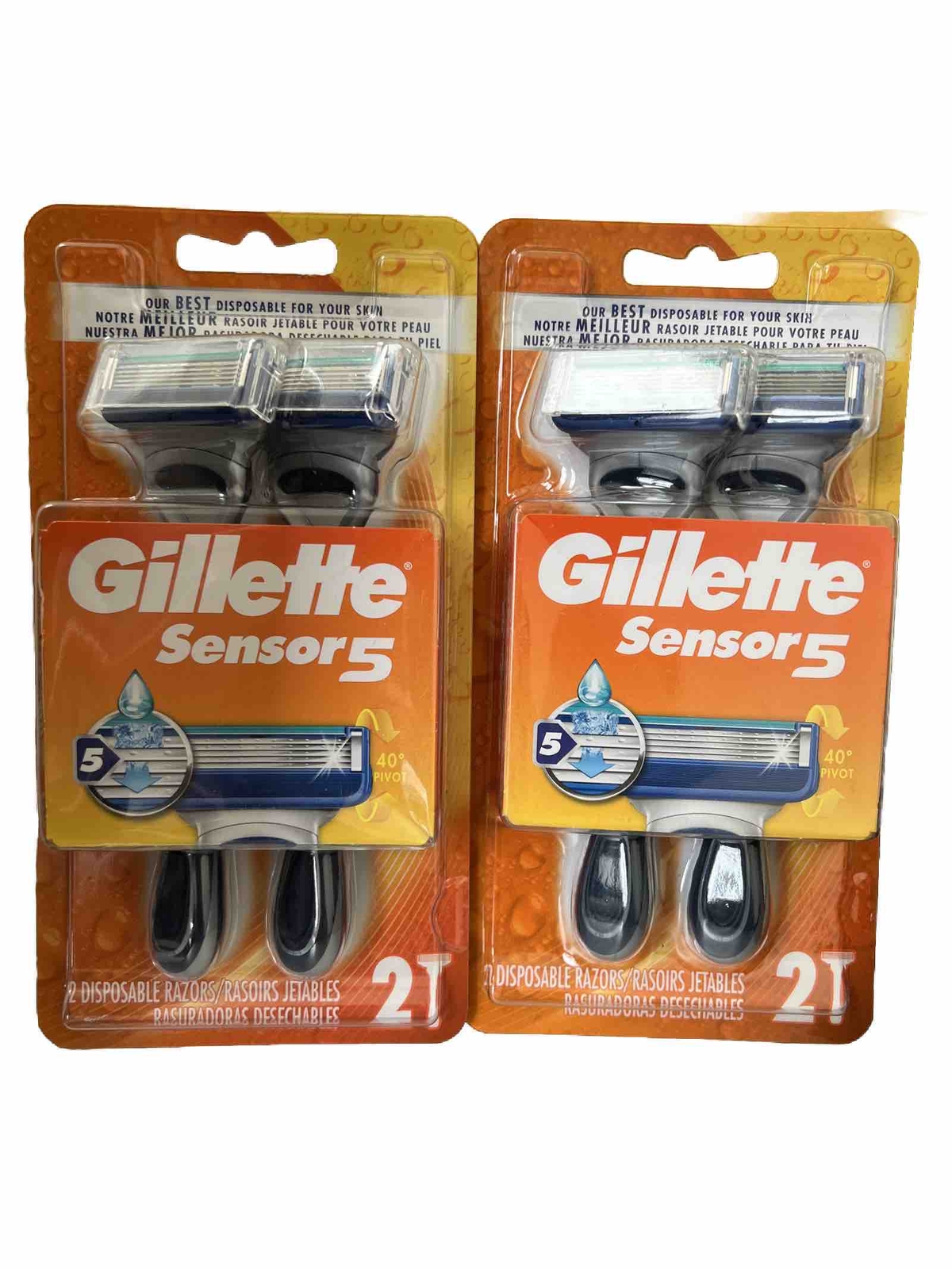 1 Gillette Sensor5 Men's Disposable Razors total 4 Count | eBay