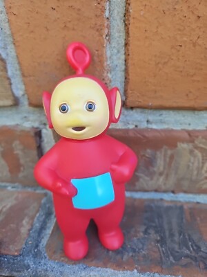 1998 Teletubbies Po 6 1/2" Figure Ragdoll Hasbro Plastic Red Teletubby ...