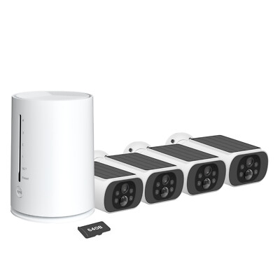 ANRAN 4MP 2/4 Cameras Set Solar Power Wireless Security Camera System ...