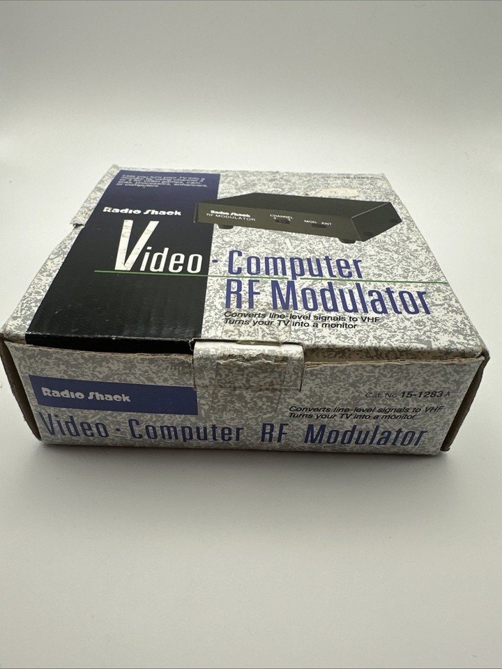 Vintage RF Modulator Radio Shack 15-1283A 120V AC 60Hz 4.5W - Works ...