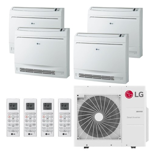 LG Low Wall Console Ductless Mini Split Heat Pump System - 4-Zone - 36k ...