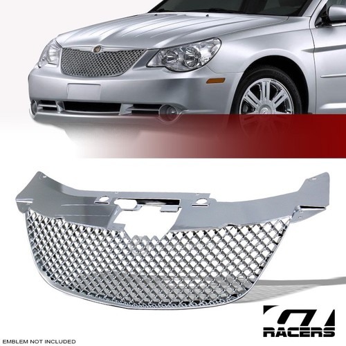 For 07-10 Chrysler Sebring Chrome Honeycomb Mesh Front Hood Bumper ...