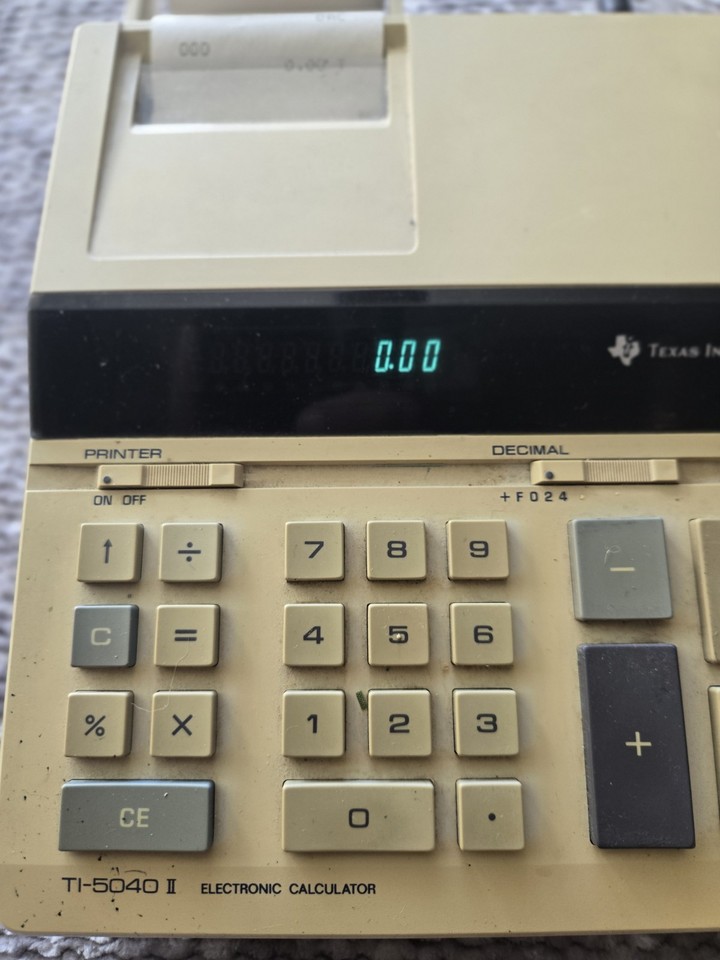 Texas Instruments TI-5040 II Electronic Printing Calculator – Tested | eBay