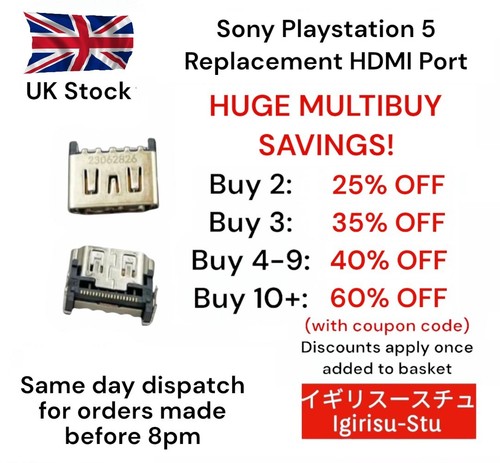 Sony Playstation 5 (PS5) Replacement HDMI Port Ports Connector Sockets ...