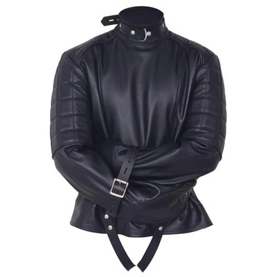 Real Leather Straight Jacket Heavy Duty Straitjacket Bondage Armbinder ...