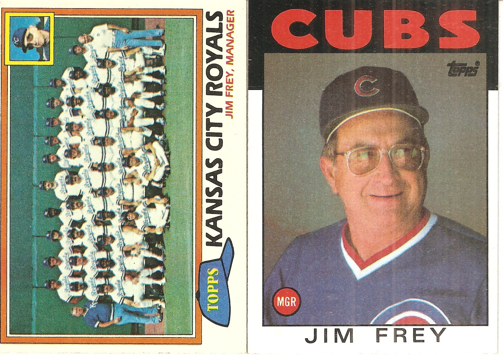 2 DIFFERENT CARD JIM FREY BASEBALL CARD LOT 282 | eBay