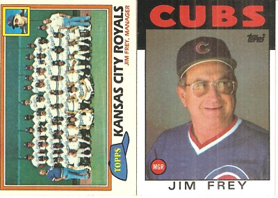 2 DIFFERENT CARD JIM FREY BASEBALL CARD LOT 282 | eBay