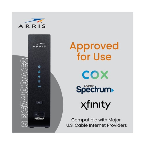 ARRIS SURFboard SBG7400AC2 DOCSIS 3.0 Cable Modem & AC2350 Wi-Fi Router ...