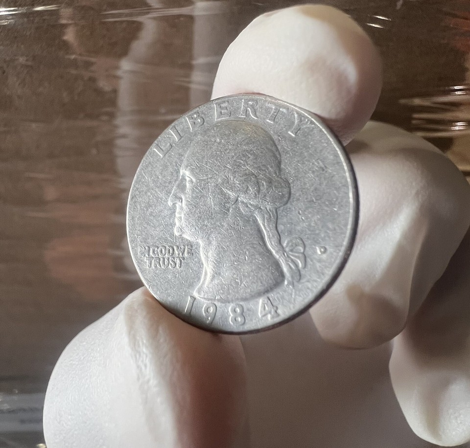 1984 WASHINGTON QUARTER - MULTIPLE ERRORS - Filled D, RIM ERROR ...