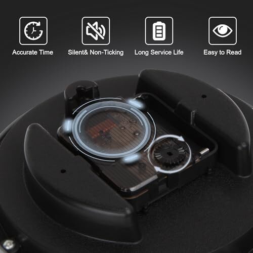 Silent Wall Clock Non Ticking, 6 Inch Wall Clocks Battery Operated ...
