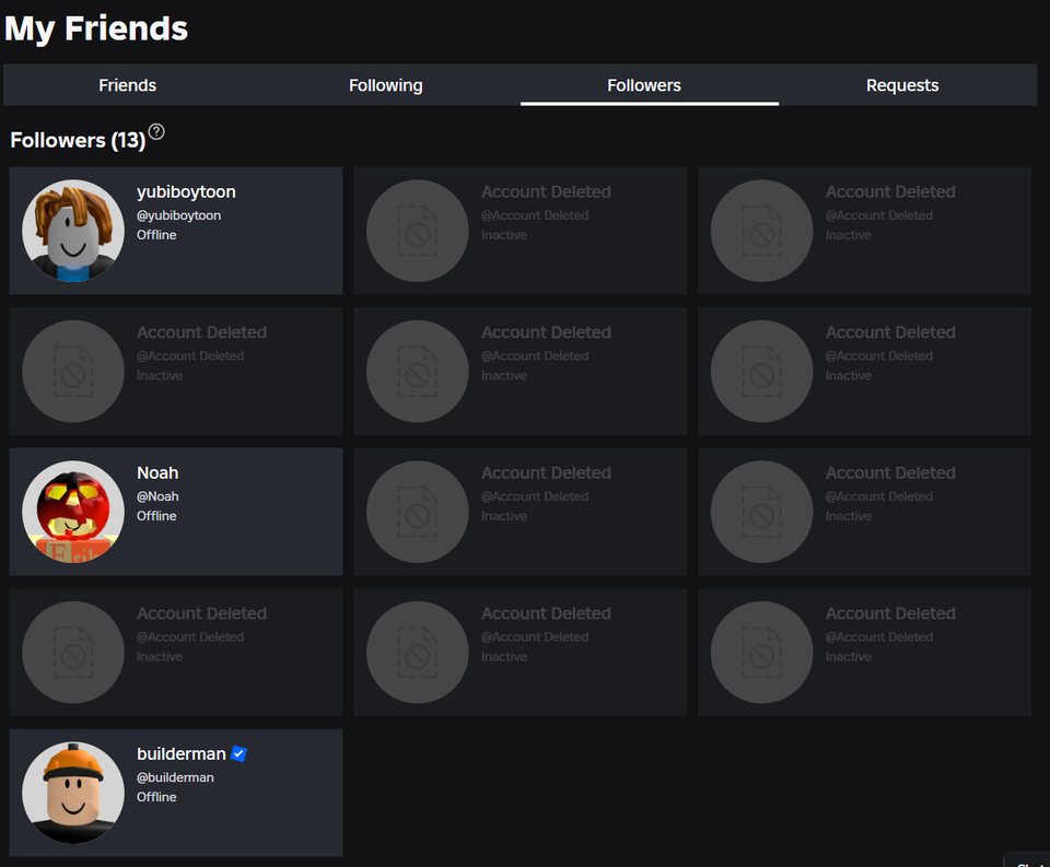 OG 2008 Roblox Account “reefuz” - Builderman Follow - XTREME DISCOUNT ...