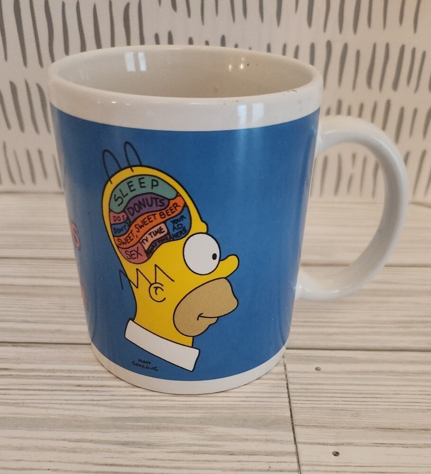 VTG THE Simpsons Homer Simpson GENIUS AT WORK Character Mug 2002 | eBay