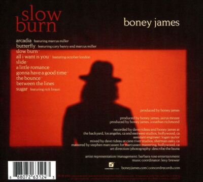 BONEY JAMES SLOW BURN NEW CD 888072631243| eBay