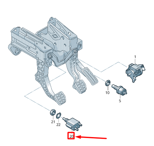 NEW VOLKSWAGEN CRAFTER 2F MK1 BRAKE LIGHT SWITCH 2E0907457A | eBay