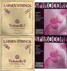 LARSEN SPIROCORE Cello Strings Set Larsen AD SPIROCORE GC chrome wound ...