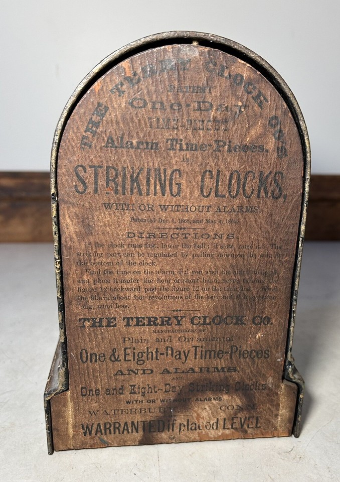 Lot Of 2 Terry Clock Co. Alarm Clocks For Restoration Mantel Table ...