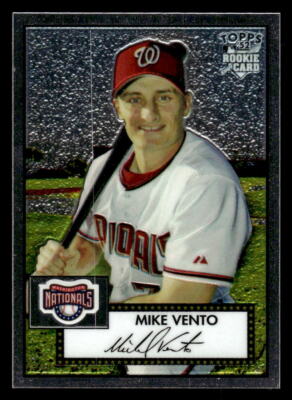 Mike Vento 2006 Topps 52 #TCRookie52 Chrome Rookie Washington Nationals ...