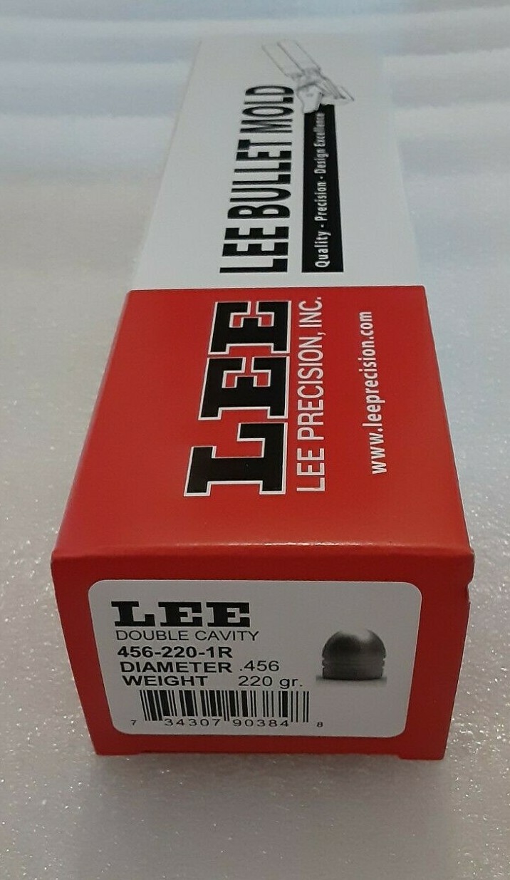 Lee 2-Cavity Bullet Mold 456-220-1R (456 Diameter) 220 Grain 1 Ogive ...