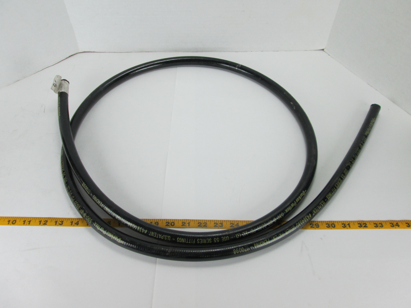 16' Parker Parflex Hydraulic Hose 590-8 WP 3500 PSI 1/2" ID 55 Series ...