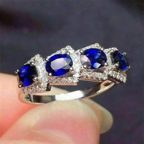 Pretty 925 Silver Filled Rings Cubic Zirconia Engagement Jewelry Gift ...