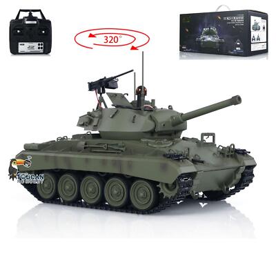 Tongde 1/16 Scale M24 Chaffee RC Light Tank 320°Rotate Infrared Barrel ...