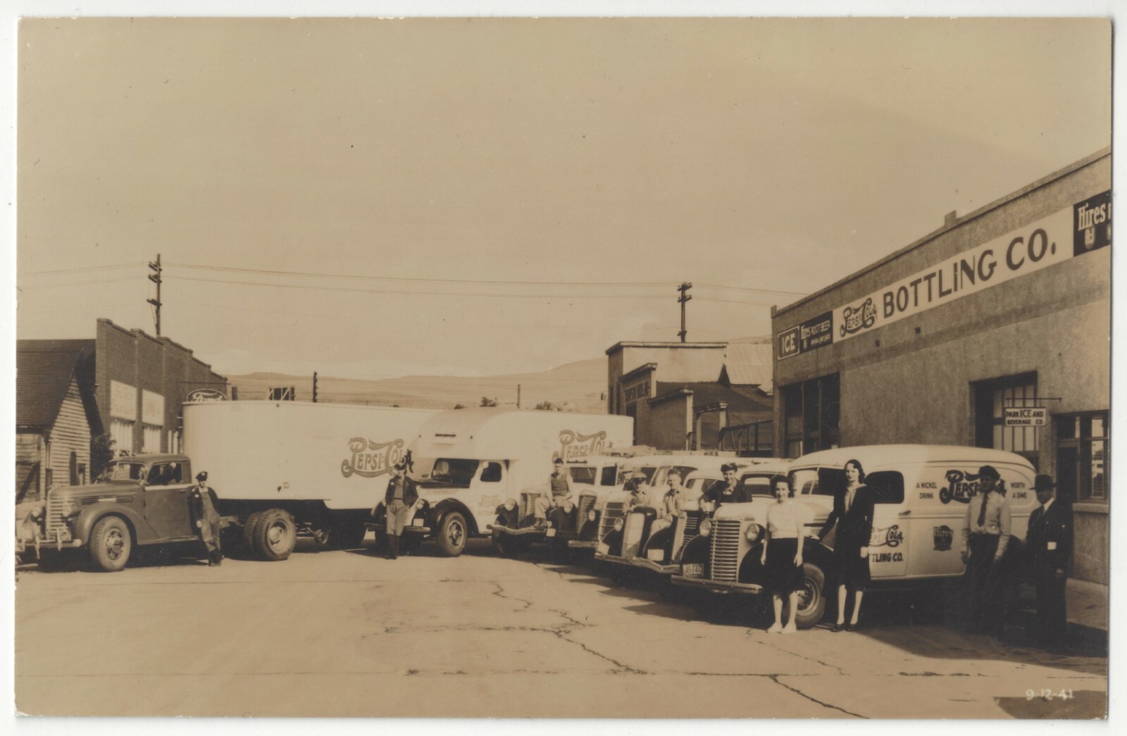 Pepsi Cola Bottling Co. & Delivery Trucks - REAL PHOTO Soft Drinks, Old ...