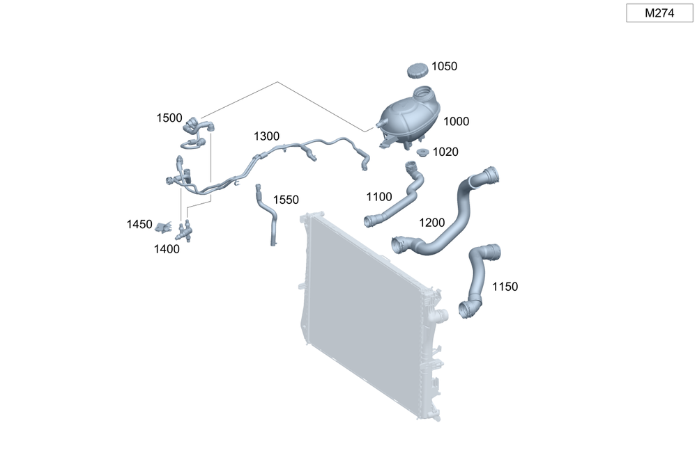 Genuine OEM Engine Coolant Overflow Hose for MERCEDES 2055015301 for ...