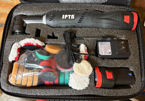 SPTA 12V Micro Cordless Scratches Killer RO/DA Mini Polisher 1/2/3 Inch ...