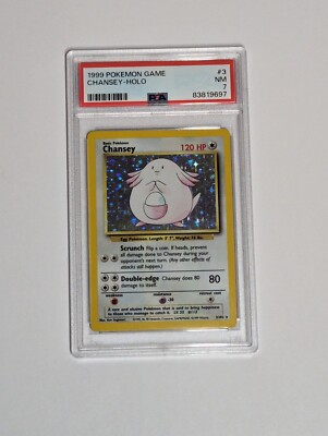 Pokémon Base Set Chansey 3/102 PSA 7 WOTC! Near Mint NM | eBay