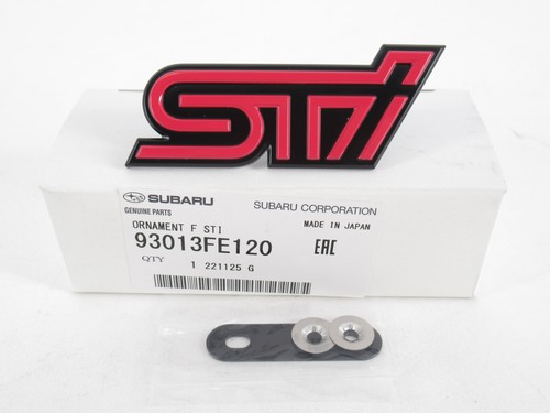 Genuine OEM Subaru 93013FE120 "STI" Front Grille Emblem Badge 2005 STI ...