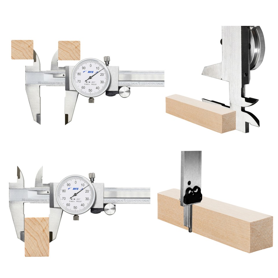 0-6" Imperial Calipers 4 Way Dial Caliper 0.001" Shock Proof New | eBay