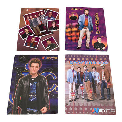 VTG NSYNC-2 Pocket School Folders (Set of 4 Diff.) Justin Timberlake ...