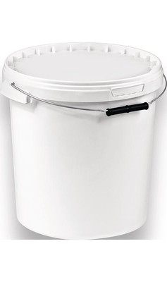 FACH-PAK Eimer 15 l PP weiß mit Bügelgriff und Stülpdeckel Ø 308 mm Höhe 316 mm | eBay.de