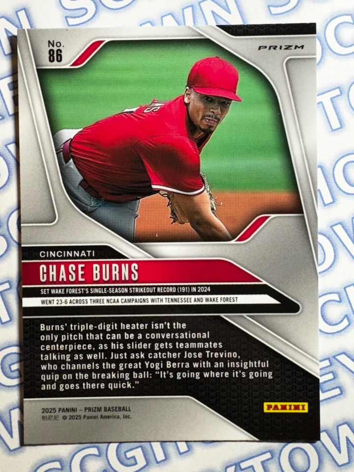 2025 Panini Prizm Chase Burns Silver Prizm #86 | eBay