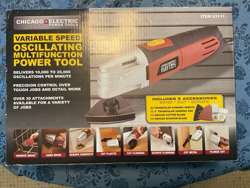 CHICAGO ELECTRIC CORDED OSCILLATING, VARIABLE SPEED MULTI TOOL | eBay