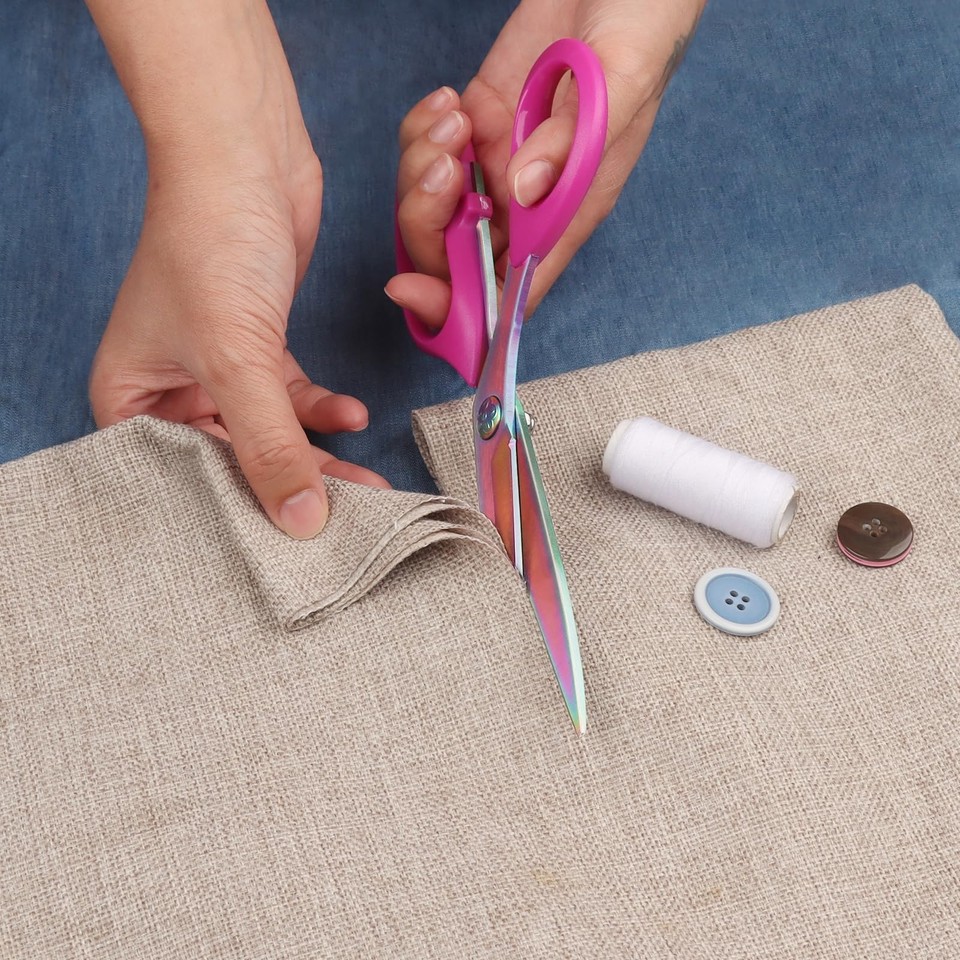 Left-Handed Fabric Scissors for Garments Tailoring Quilting Thread ...